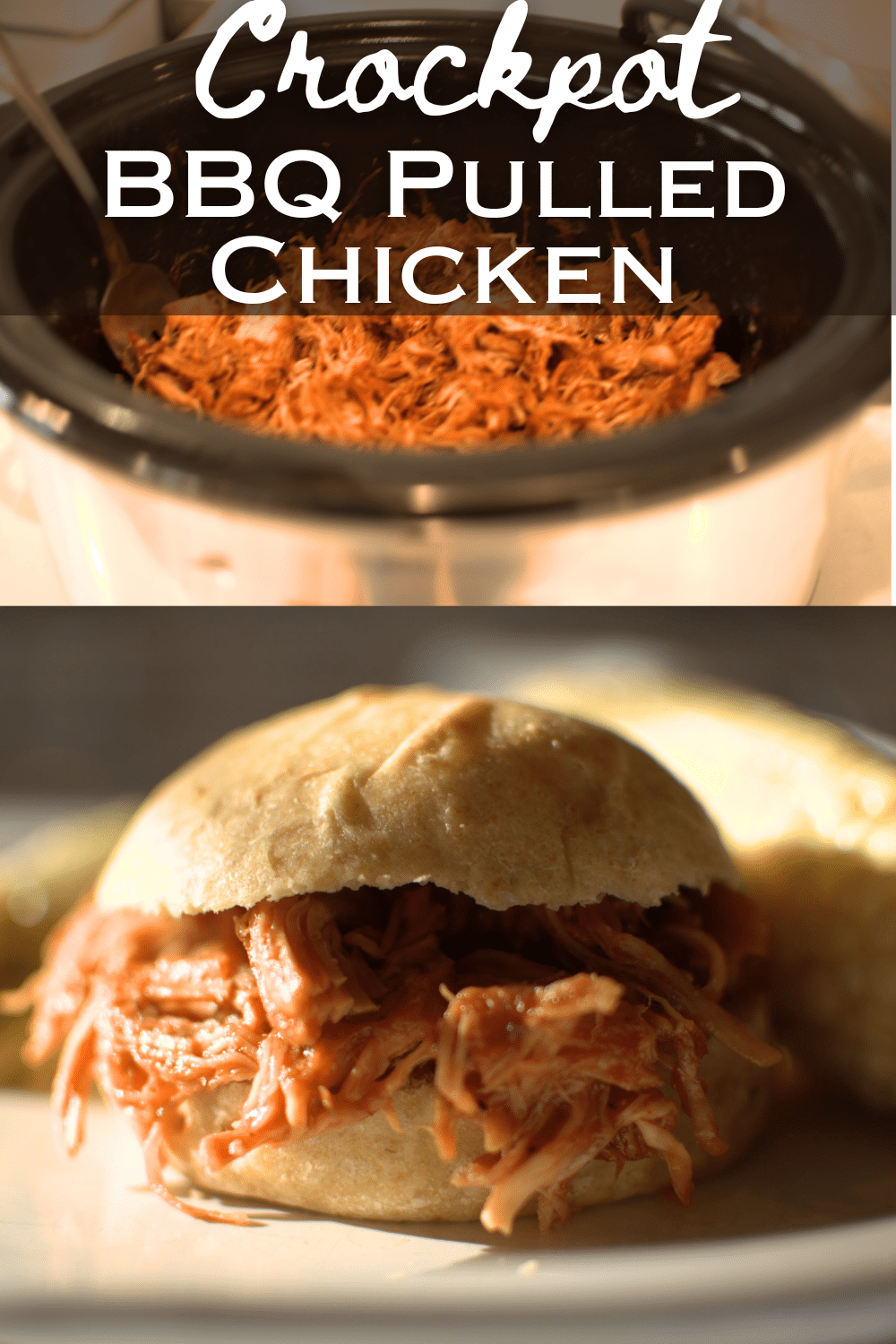 Crockpot BBQ Pulled Chicken! Easy Dinner Recipe