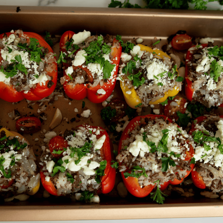 Beautiful Stuffed Bell Peppers Perfect for Summer!