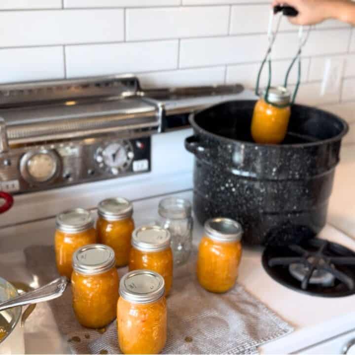 Low Sugar Peach Jam Canning Recipe