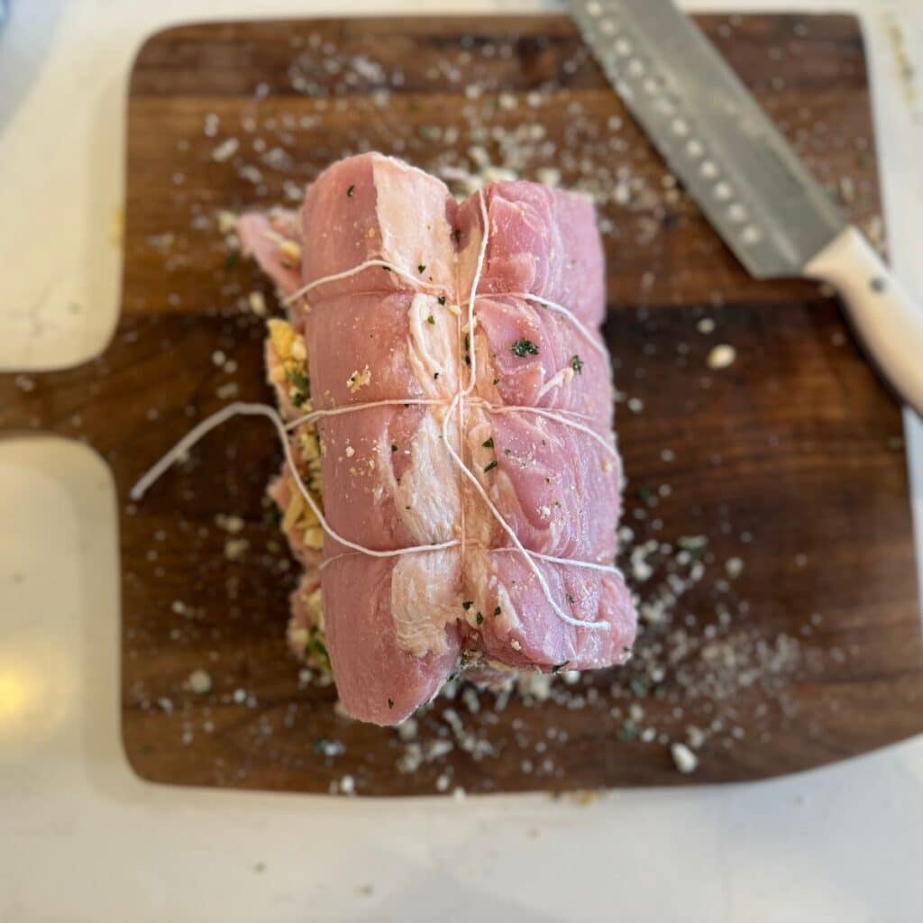 The Best Pork Loin Roast - Feta & Garlic Stuffed