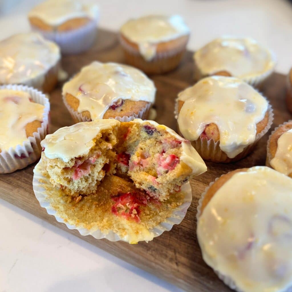 Glazed Cranberry Orange Muffins - The Best Holiday Muffins