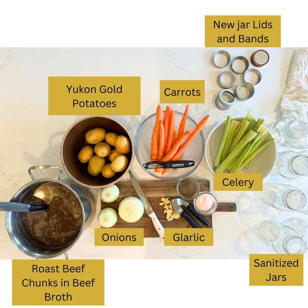Easy Beef Stew Canning Recipe - Pressure Canned Hot Pack