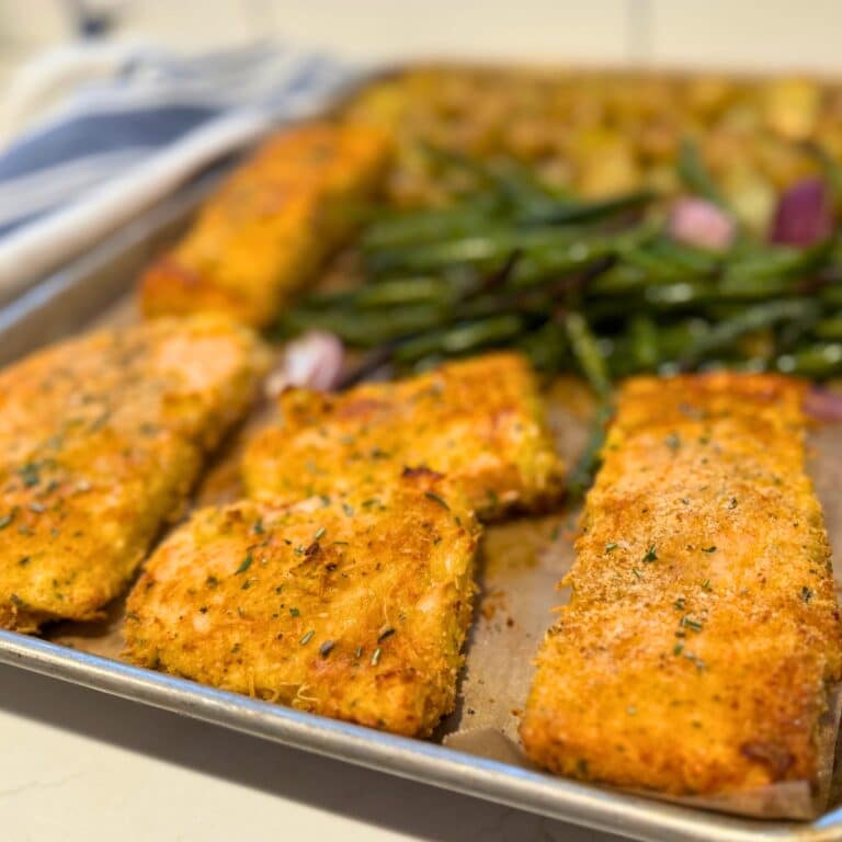 Flaky Baked Salmon with Parmesan Herb Crust
